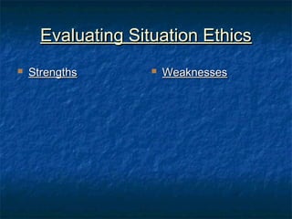 Situation ethics powerpoint | PPT