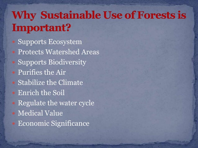 Situation of forests in Pakistan | PPTX