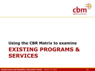 Impairments and Disability: Points for Discussion | PPTX