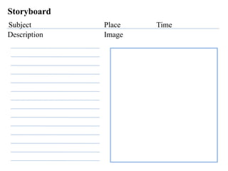Situation brainstorming & storyboard form | PPTX