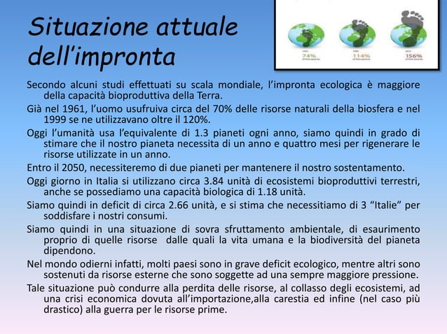 Situazione attuale impronta | PPT