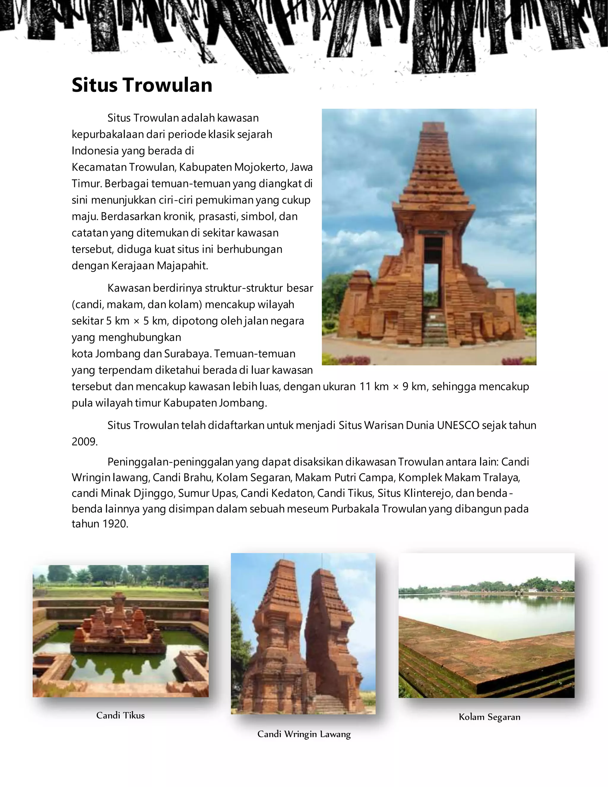 Situs trowulan, kota cina, ragam aksara kuno | DOCX