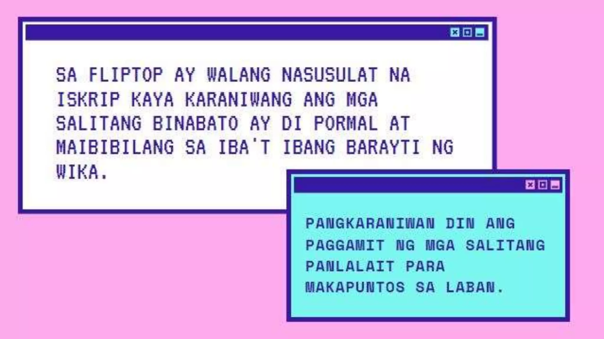 Sitwasyon ng Wikang Filipino sa Fliptop, hugot lines, at pick-up lines ...