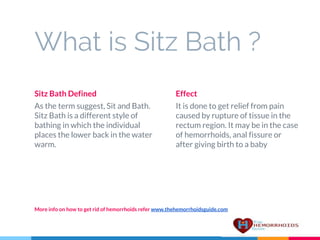 Sitz Bath - Warm Water Bath | PPTX