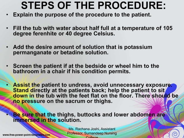 Sitz bath Procedure | PPTX