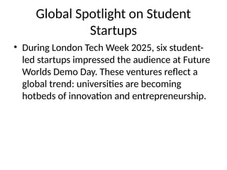 Student-Led Innovation Takes the Global Stage at London Tech Week – A ...
