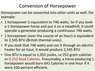 Si units and horse power | PPT
