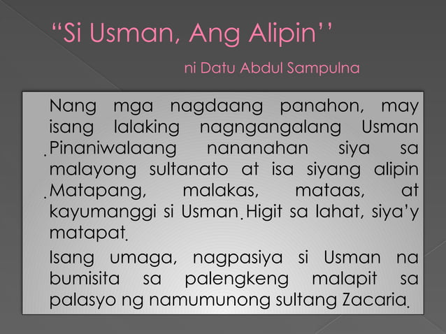 Si Usman Ang Alipin Kuwentong Bayan.pptx