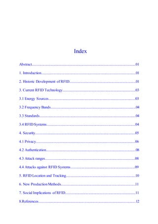 Abstract Radio Frequency Identificatication | PDF