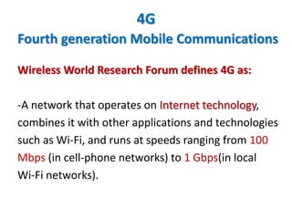 Introduction to 4G Network | PPTX