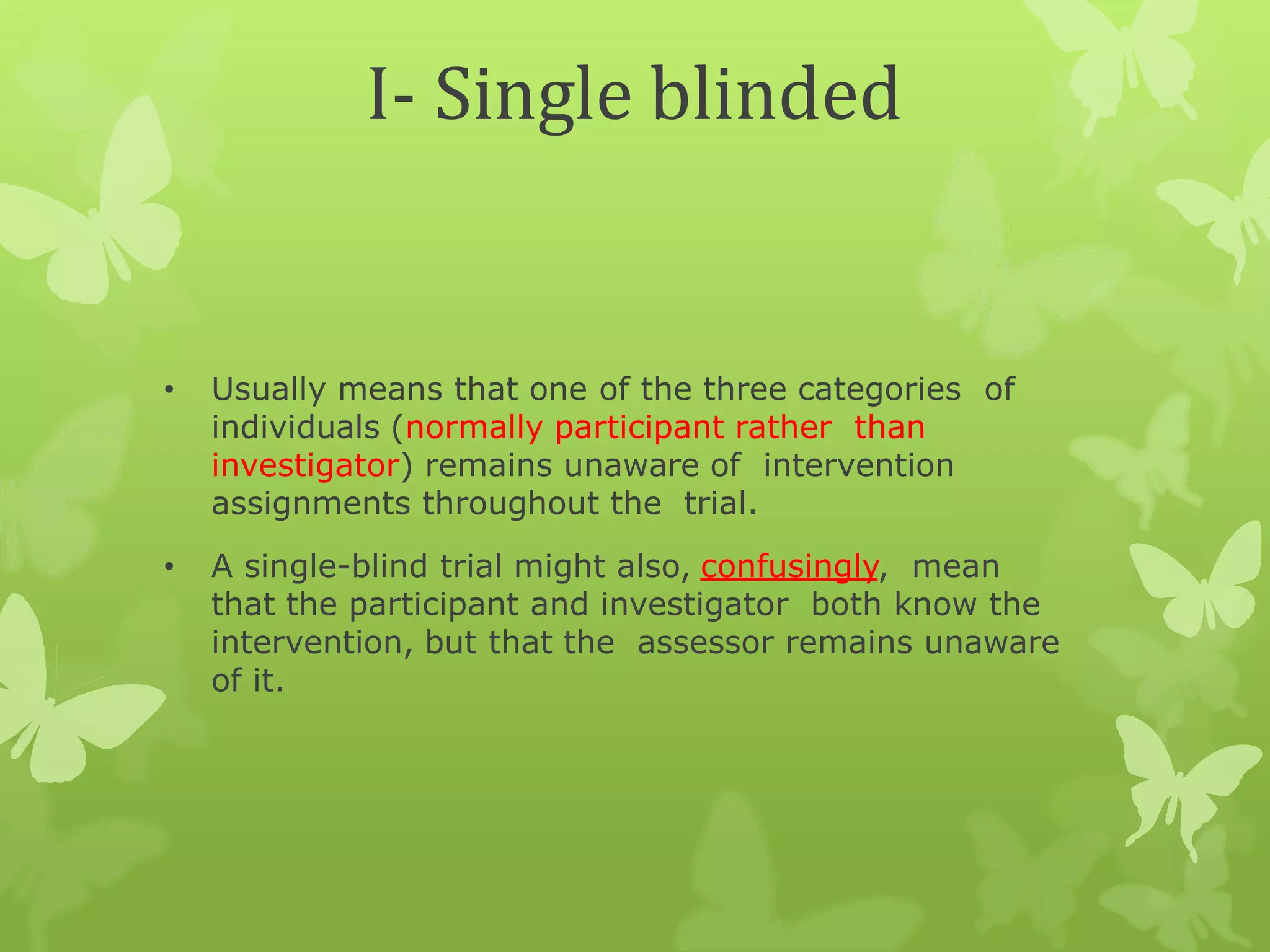 Blinding Techniques | PPTX