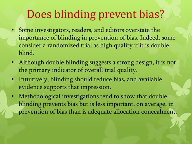 Blinding Techniques | PPTX | Medical Health