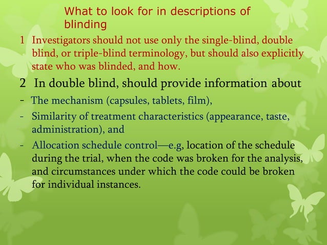 Blinding Techniques | PPTX | Medical Health
