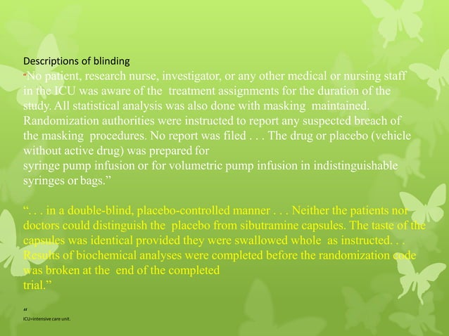 Blinding Techniques | PPTX | Medical Health