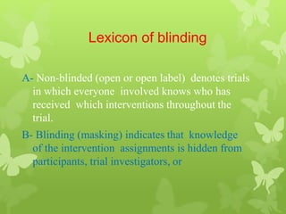 Blinding Techniques | PPTX