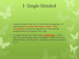 Blinding Techniques | PPTX