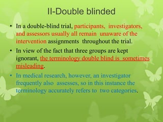 Blinding Techniques | PPTX