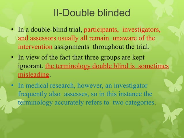 Blinding Techniques | PPTX | Medical Health