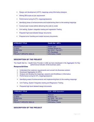 Informatica,Teradata,Oracle,SQL | DOC | Databases | Computer Software and Applications