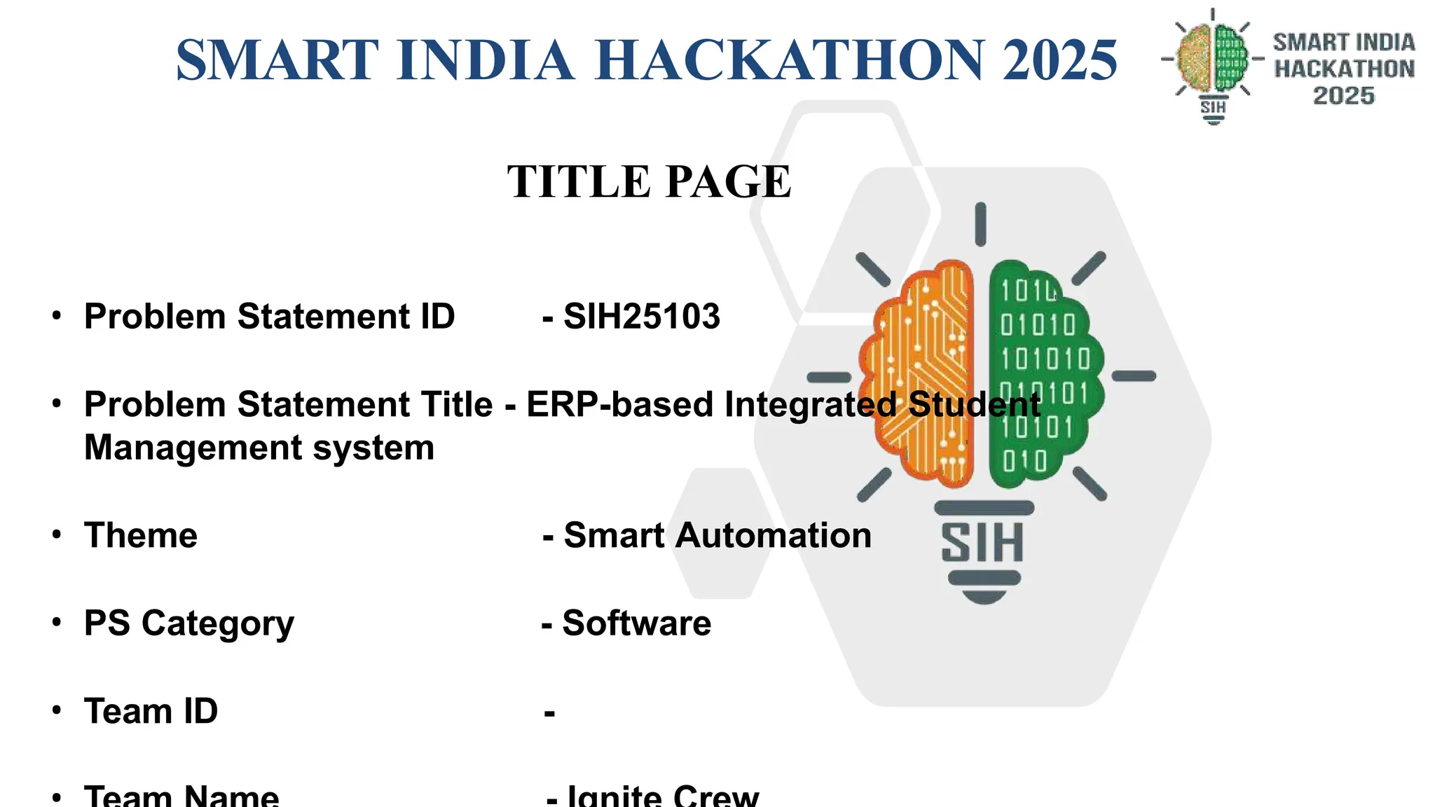 Sivaprakash - - SIH 2025 (1 erp ) .pptx