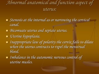dysmenorrhoea | PPTX