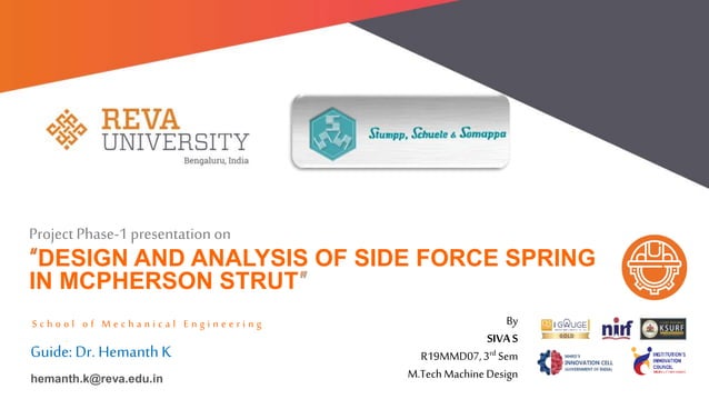 DESIGN AND ANALYSIS OF SIDE FORCE SPRING IN MCPHERSON STRUT | PPTX ...