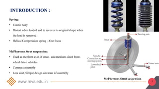 DESIGN AND ANALYSIS OF SIDE FORCE SPRING IN MCPHERSON STRUT | PPTX