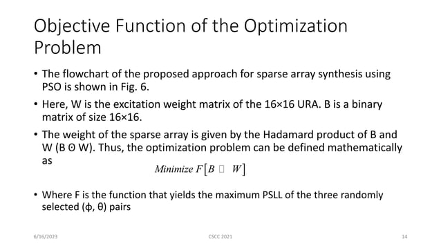 Synthesis Of A Sparse 2d Scanning Array Using Particle Swarm Optimization For Side Lobe