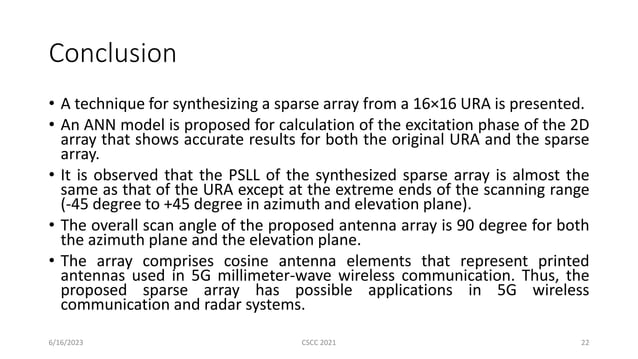 Synthesis Of A Sparse 2d Scanning Array Using Particle Swarm 9293