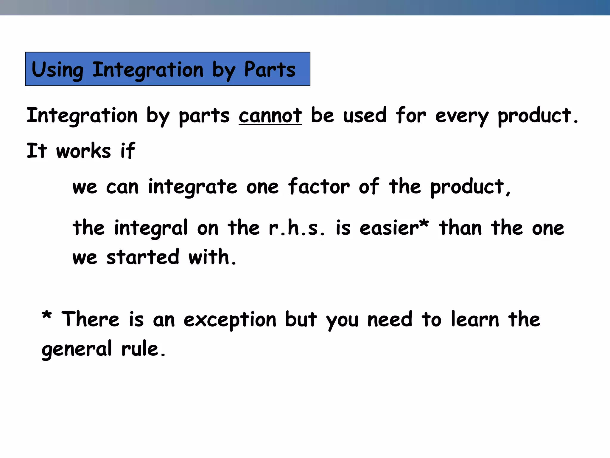 Basic Integration Rules Mugharbel Ppt