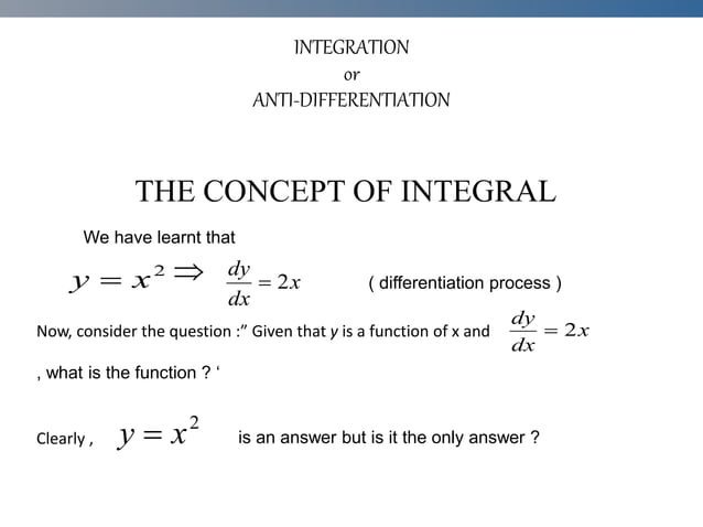 Basic Integration Rules Mugharbel Ppt