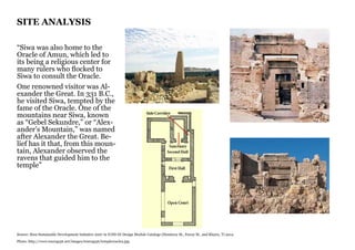 Designing for senstive communities - Case of Siwa in Egypt | PDF