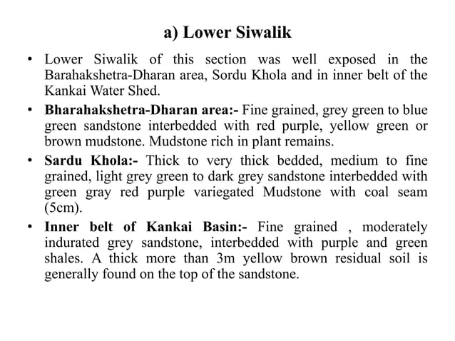 SIWALIKS OF ARUN- TAMAR REGION (Samyog Khanal roll no 13).pptx
