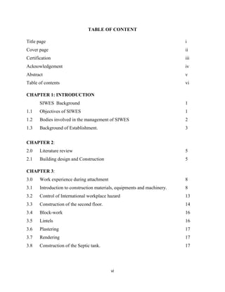 SIWES REPORT SAMPLE | PDF