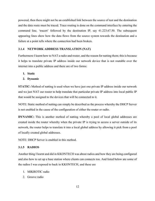 Siwes report on networking by abdullahi yahaya | PDF