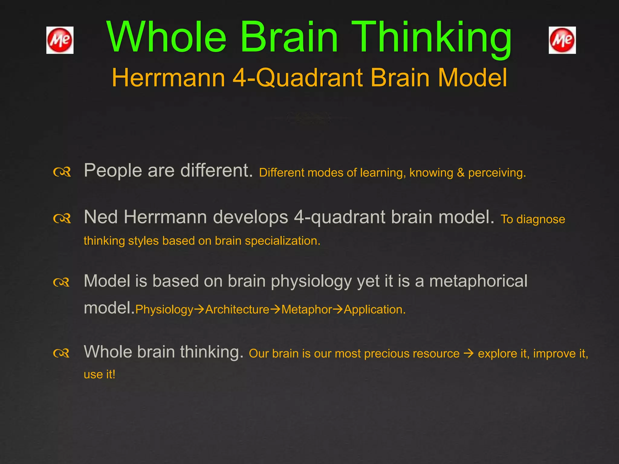 Si whole brain_thinking | PPTX | Science