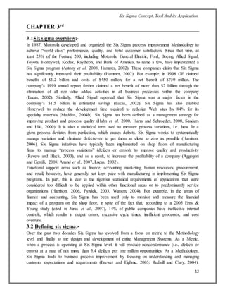 Six Sigma and its Methodology | PDF