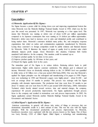 Six Sigma and its Methodology | PDF