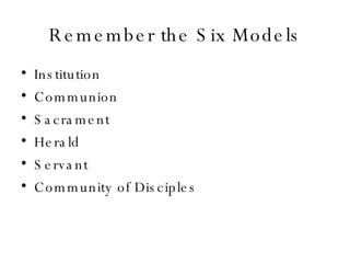 Six Models Of Church | PPT