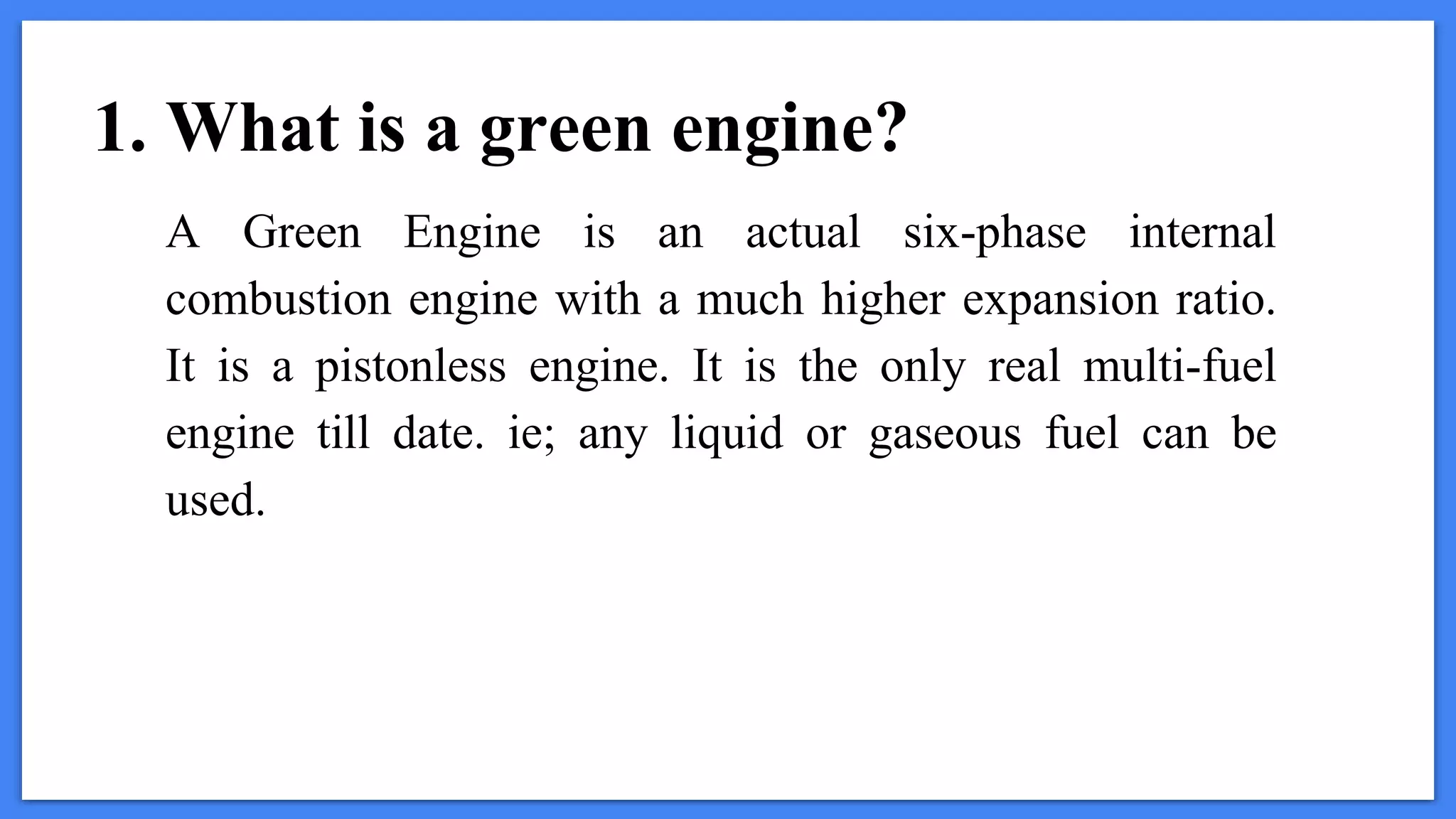 Six phase green engine | PPT
