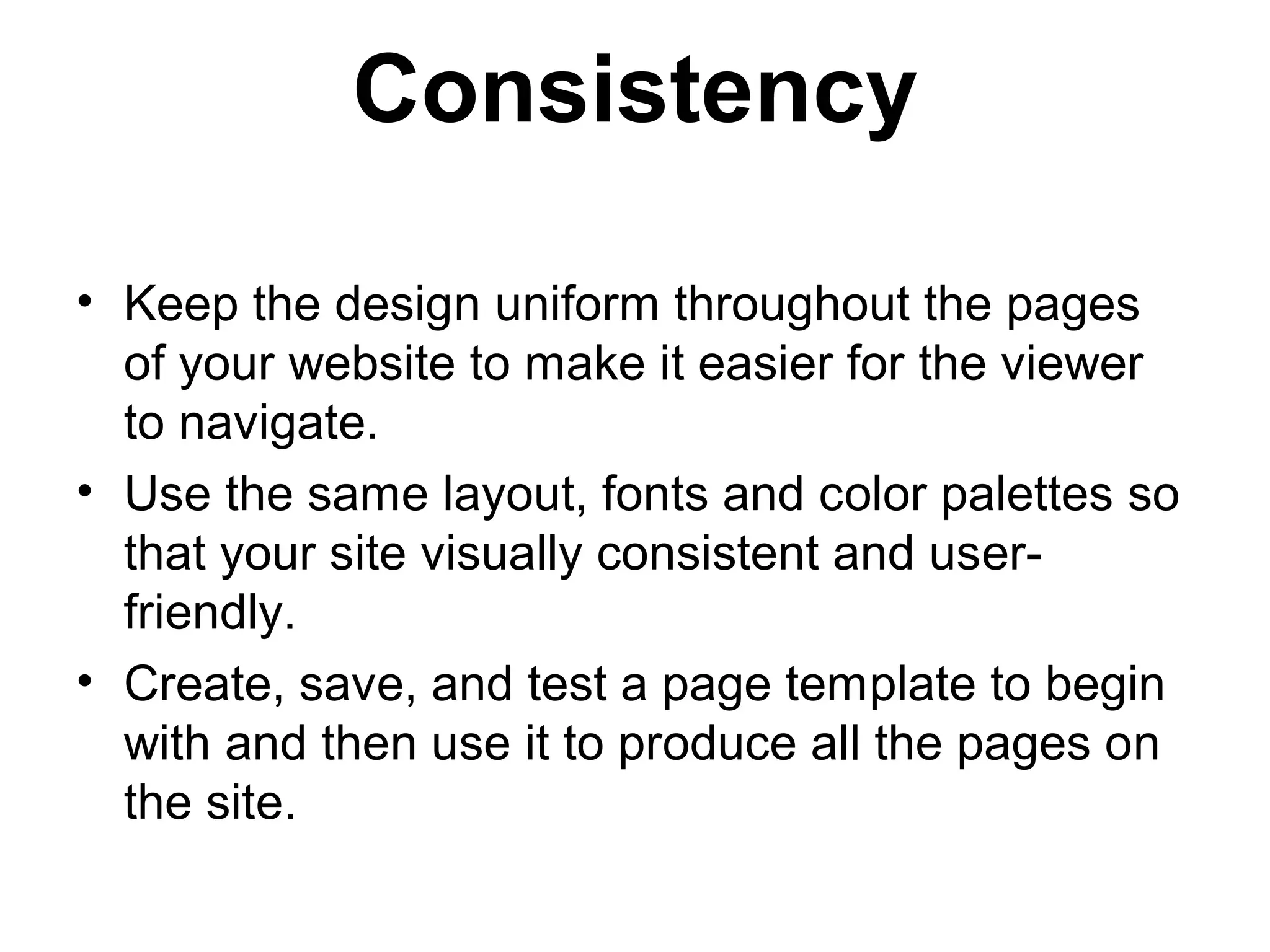 Six Principles Of Good Web Design Ppt