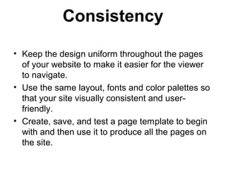 Six Principles Of Good Web Design | PDF