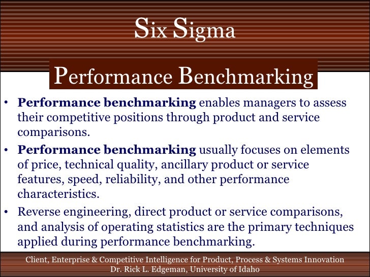Six Sigma Benchmarking