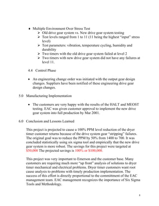 Six Sigma Final Outline | PDF
