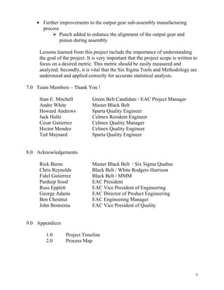 Six Sigma Final Outline | PDF