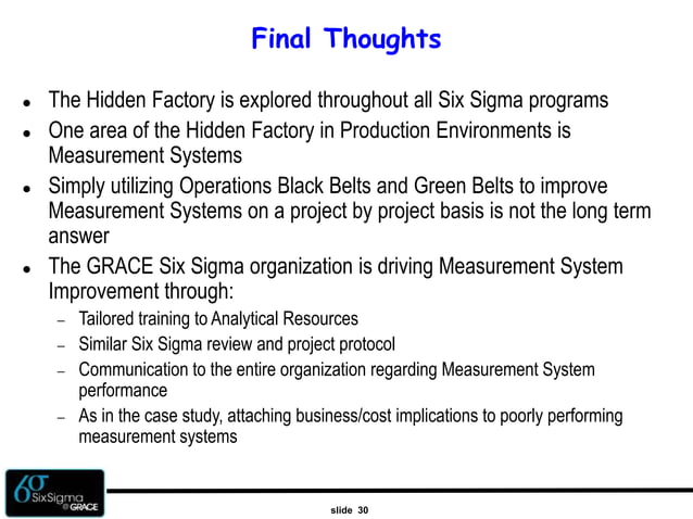 Six sigma-in-measurement-systems-evaluating-the-hidden-factory (2) | PPT