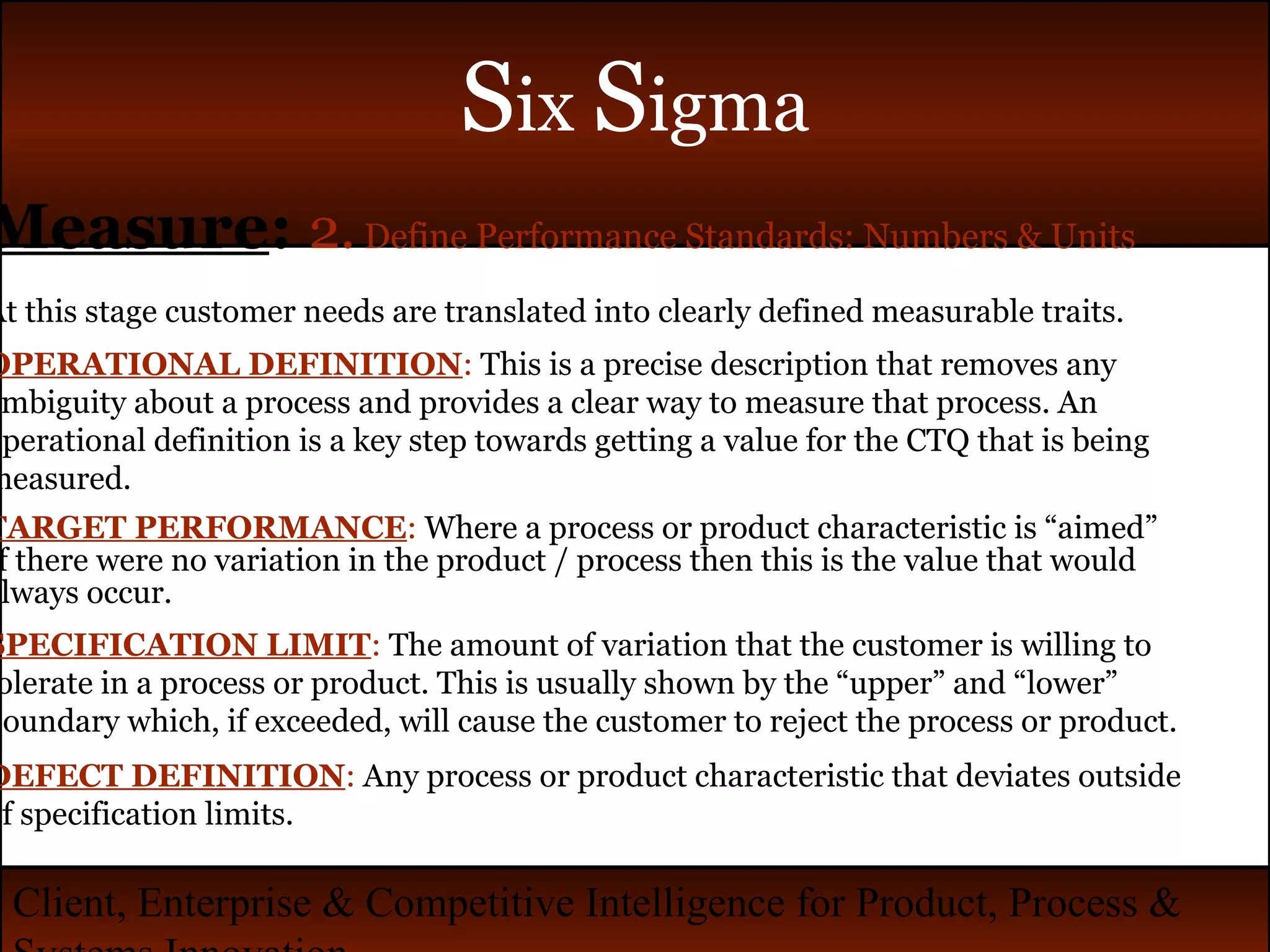 Six Sigma Measure | PPT