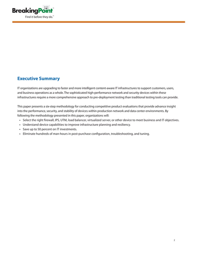 White Paper: Six-Step Competitive Device Evaluation | PDF