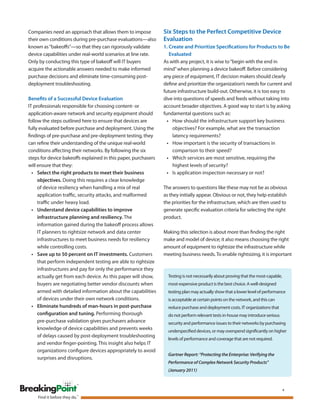 White Paper: Six-Step Competitive Device Evaluation | PDF