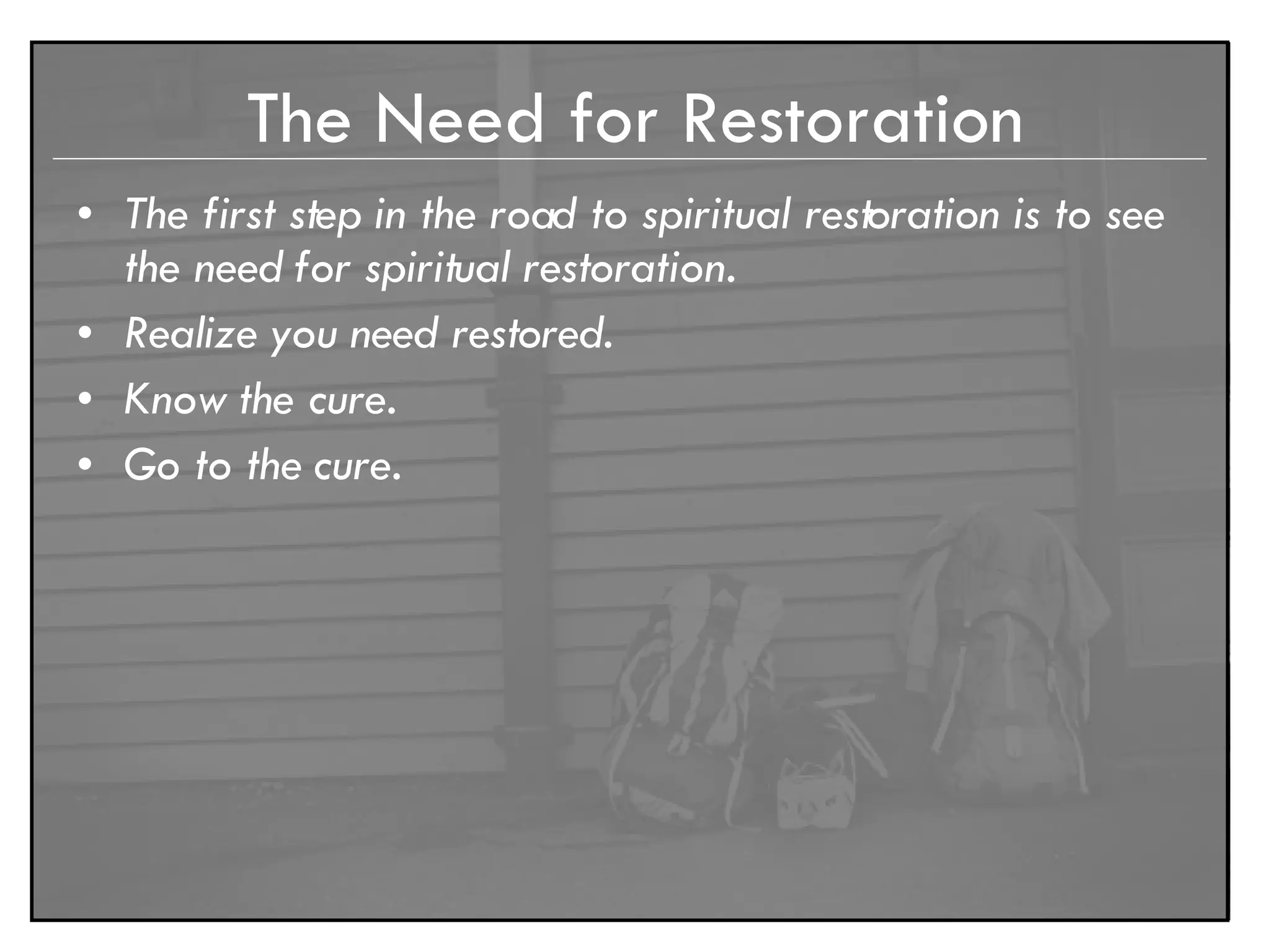Six Steps To Spiritual Restoration | PPT